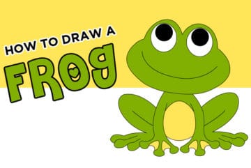 How to Draw a Frog Easy Step By Step - Made with HAPPY