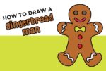 How To Draw a Gingerbread Man Easy Step-By-Step Tutorial