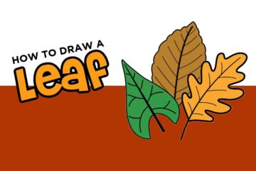 7 Easy How To Draw a Leaf Step By Step Tutorials - Made with HAPPY