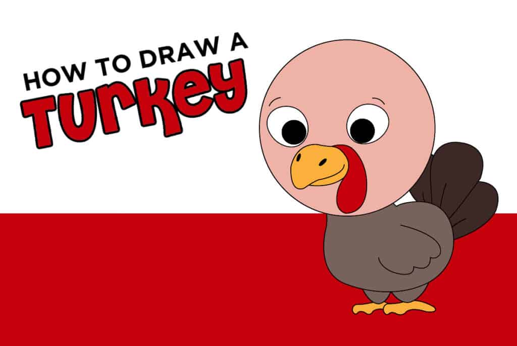 Easy How to Draw Turkey Tutorial - Made with HAPPY