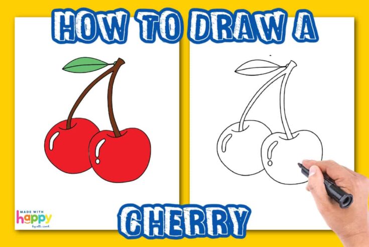 How To Draw a Cherry - Made with HAPPY