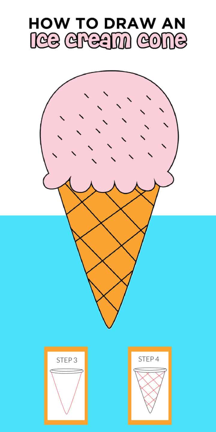 How To Draw An Ice Cream Cone - Easy Step-By-Step Guide