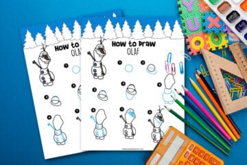 How to Draw Olaf From Frozen - Made with HAPPY