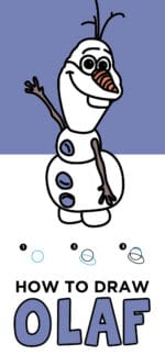 How to Draw Olaf From Frozen - Made with HAPPY