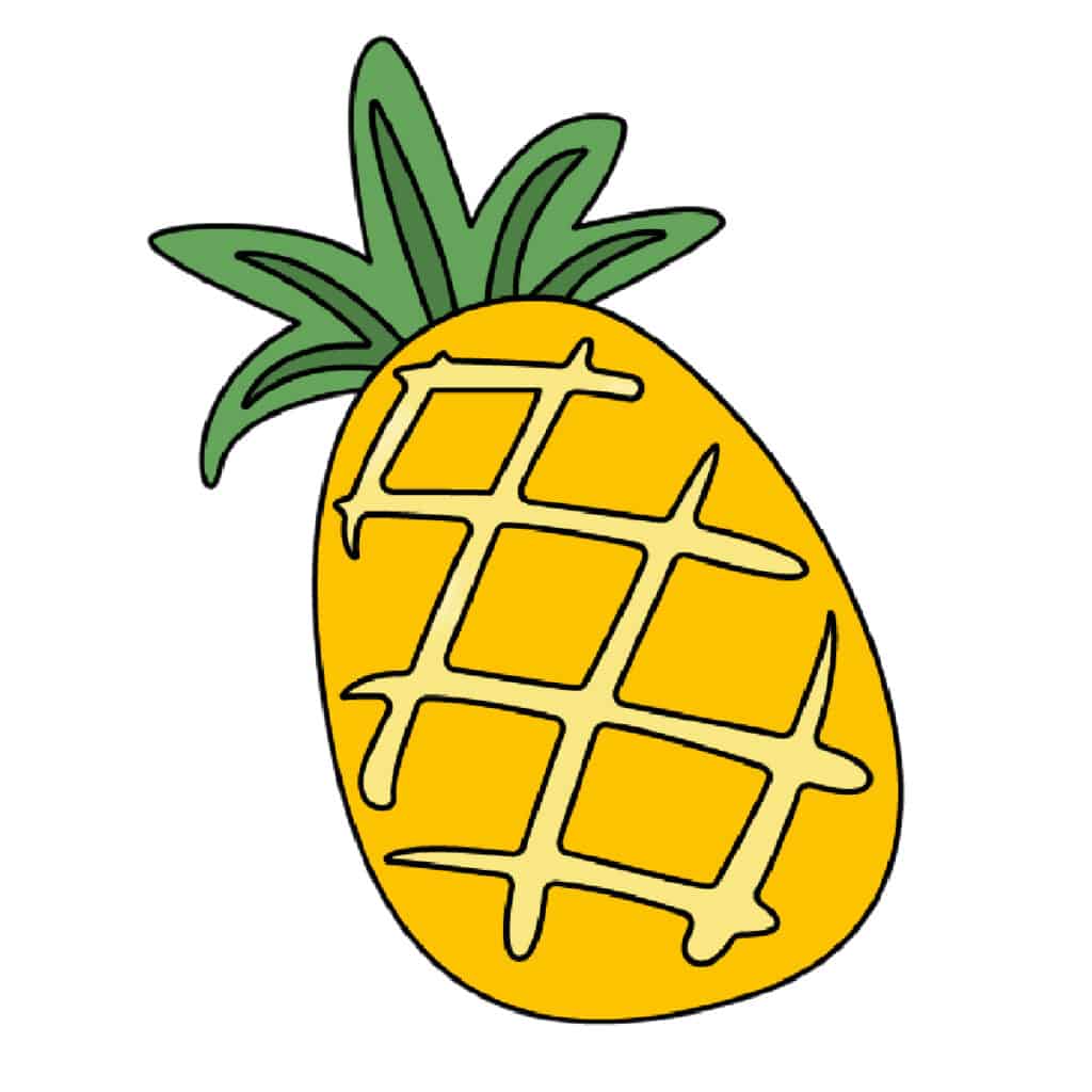 How To Draw a Pineapple - Made with HAPPY