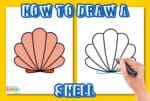 How To Draw a Shell - Easy Step-by-Step Tutorial - Made with HAPPY