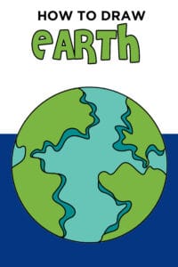 How To Draw Earth - Easy Step By Step Drawing Tutorial - Made with HAPPY
