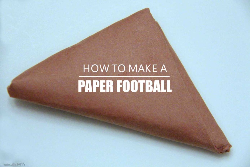 How to Make a Paper Football and Goal Game Tutorial
