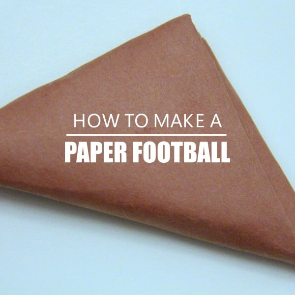How to Make a Paper Football and Goal Game Tutorial
