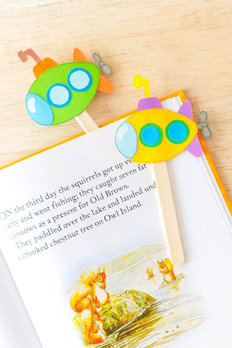 Paper Submarine Bookmark Craft - Made with HAPPY