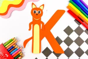 K Is For Kangaroo Craft with Printable Letter K - Made with HAPPY