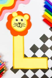 L is for Lion Craft with Printable Letter L - Made with HAPPY