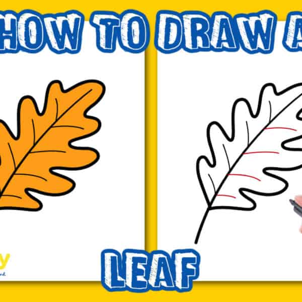 7 Easy How To Draw a Leaf Step By Step Tutorials - Made with HAPPY