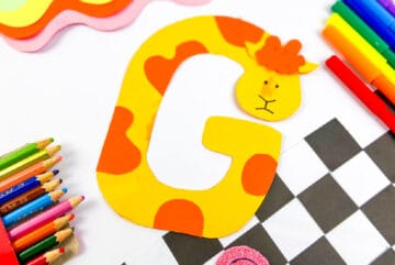 G is For Giraffe Craft with Printable Letter G - Made with HAPPY