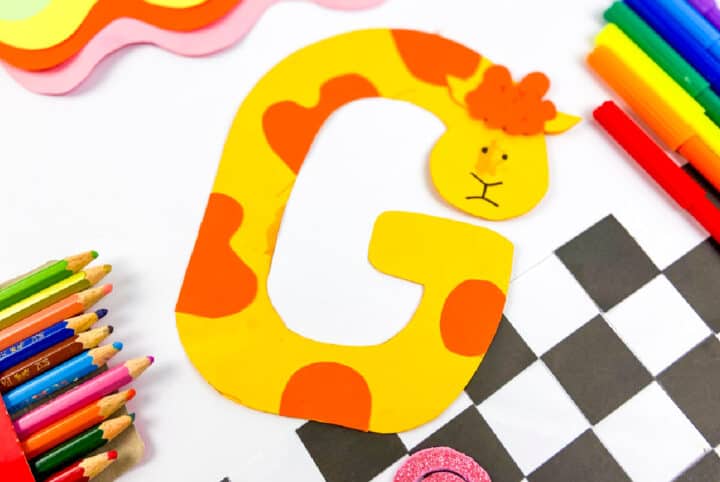 G is For Giraffe Craft with Printable Letter G - Made with HAPPY