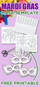 DIY Mardi Gras Mask Template - Made with HAPPY
