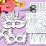 DIY Mardi Gras Mask Template - Made with HAPPY