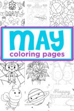 Free Printable May Color Page - Made with HAPPY For Kids