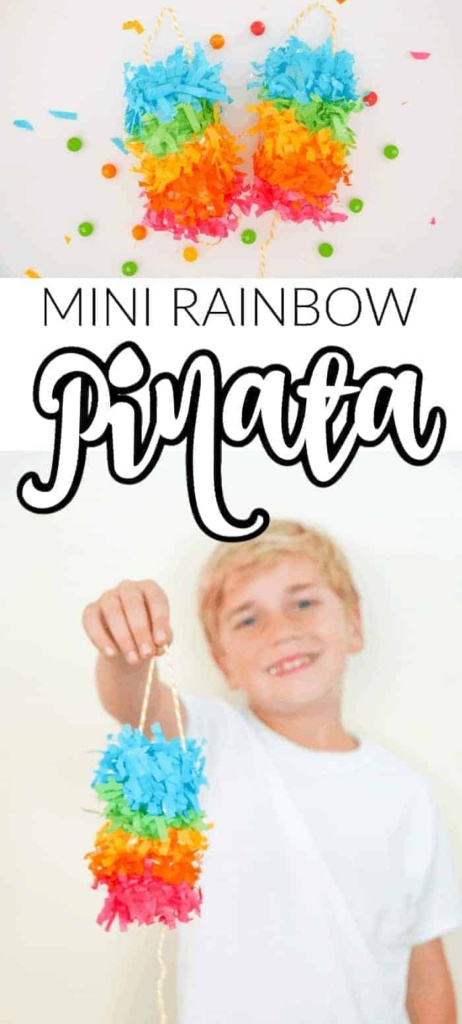 Super Easy Rainbow DIY Mini Pinatas - Made with Happy