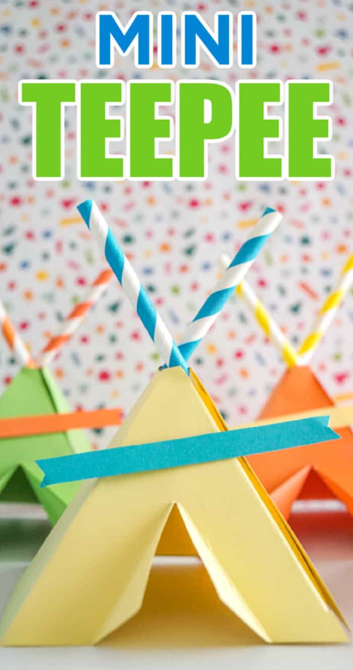 Fun Mini Paper Teepee Craft For Kids - Made with HAPPY
