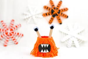 Fun Halloween Paper Cup Monster Craft - Made with HAPPY