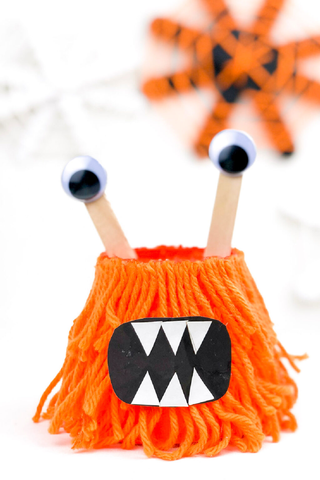 Fun Halloween Paper Cup Monster Craft - Made with HAPPY
