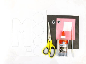 M is for Mouse Craft with Printable Letter M - Made with HAPPY