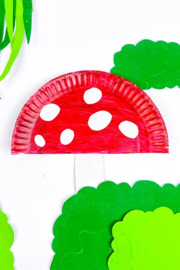 Paper Plate Mushroom Craft For Kids - Made with HAPPY