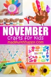 November Crafts For Kids - Lots of Easy Fall + Thanksgiving Crafts