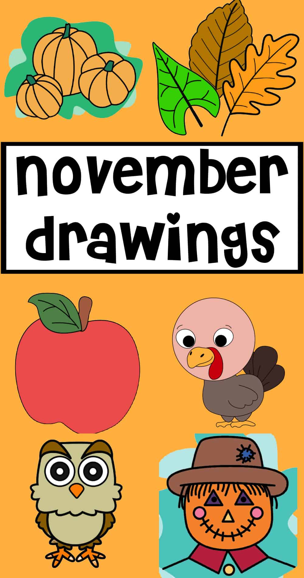 November Drawings - Made with HAPPY