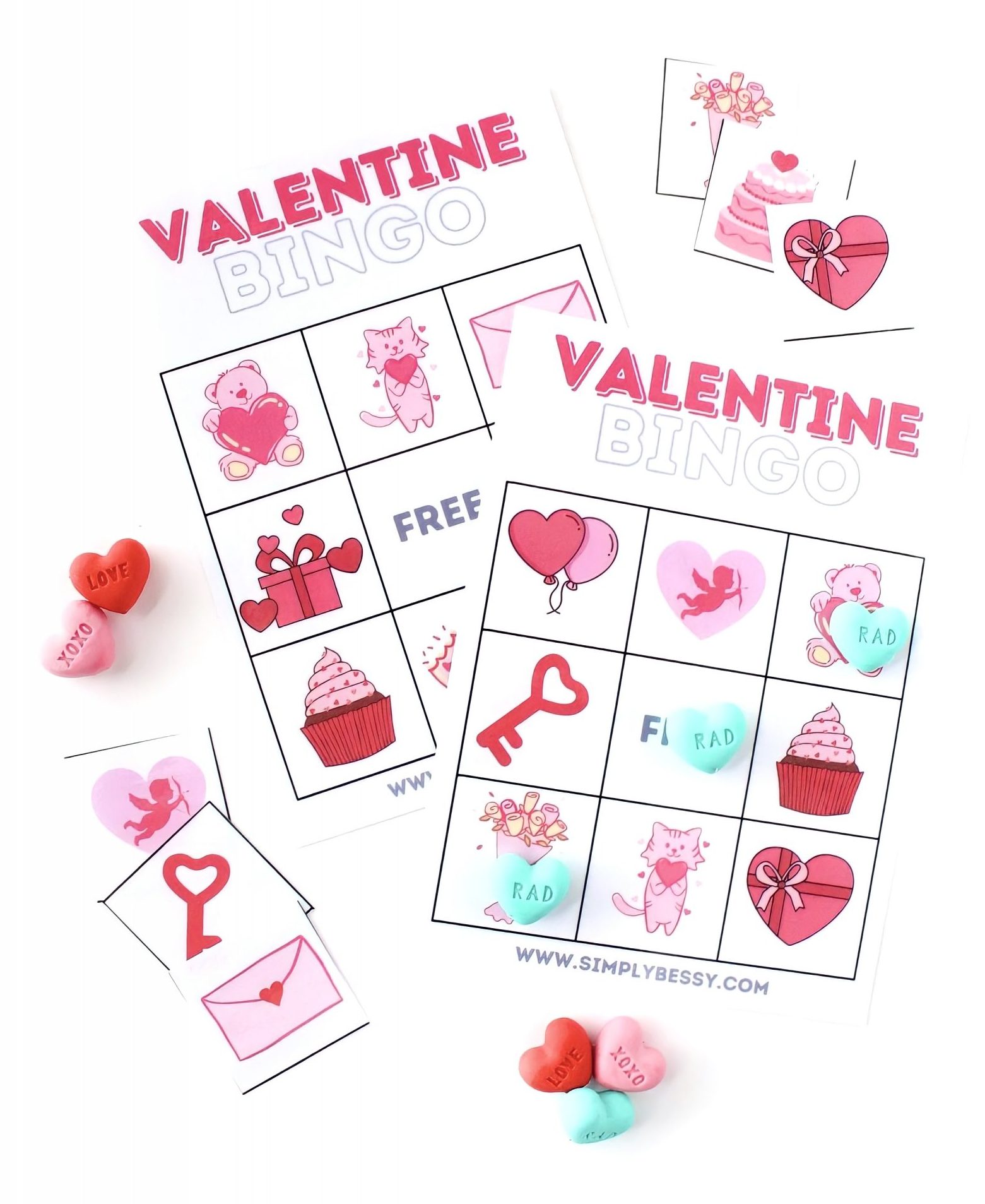 Valentine Bingo - Free Printable Game for Kids - Made with HAPPY