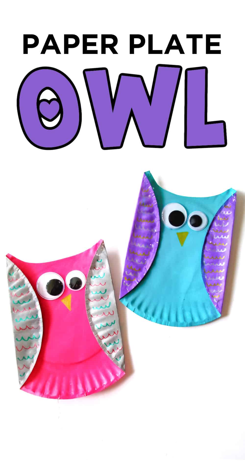 Easy Paper Plate Owl Craft For Kids - Made with HAPPY