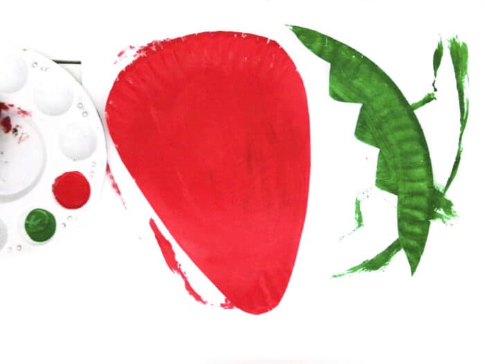 Paper Plate Strawberry Craft - Made with HAPPY