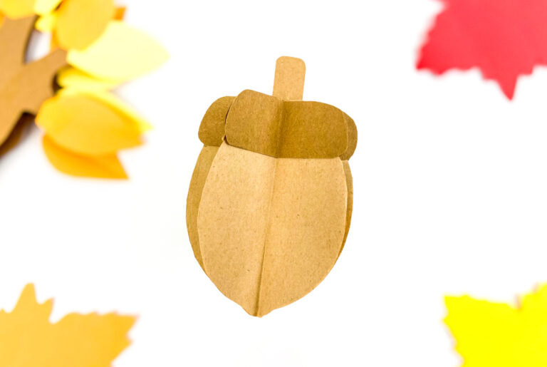3D Paper Acorn Craft - Made with HAPPY