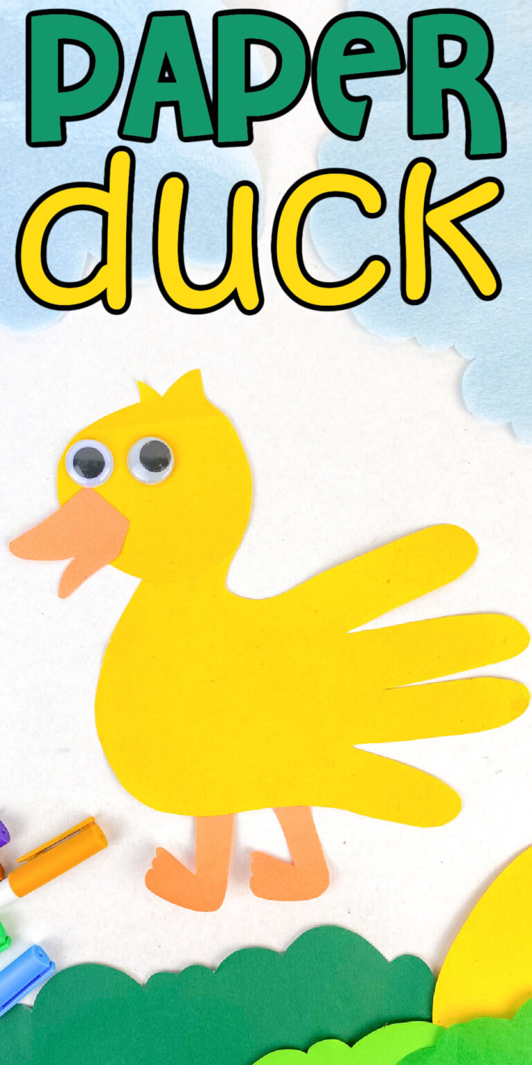Handprint Paper Duck Craft - Made with HAPPY