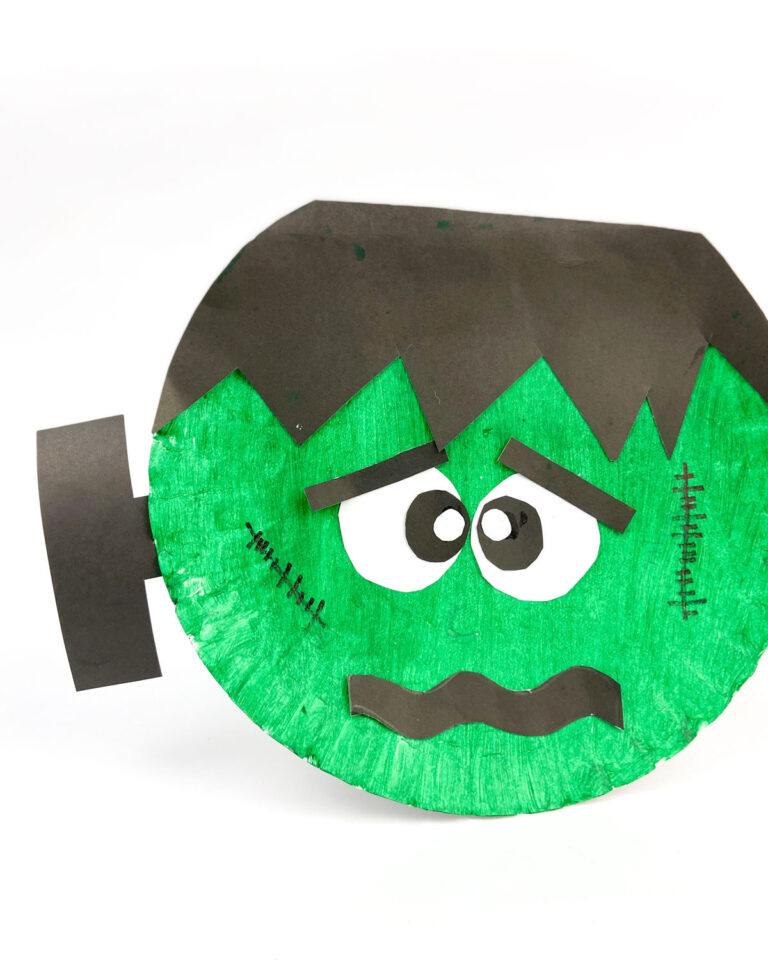 Frankenstein Paper Plate Craft - Made with HAPPY