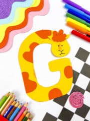 G is For Giraffe Craft with Printable Letter G - Made with HAPPY