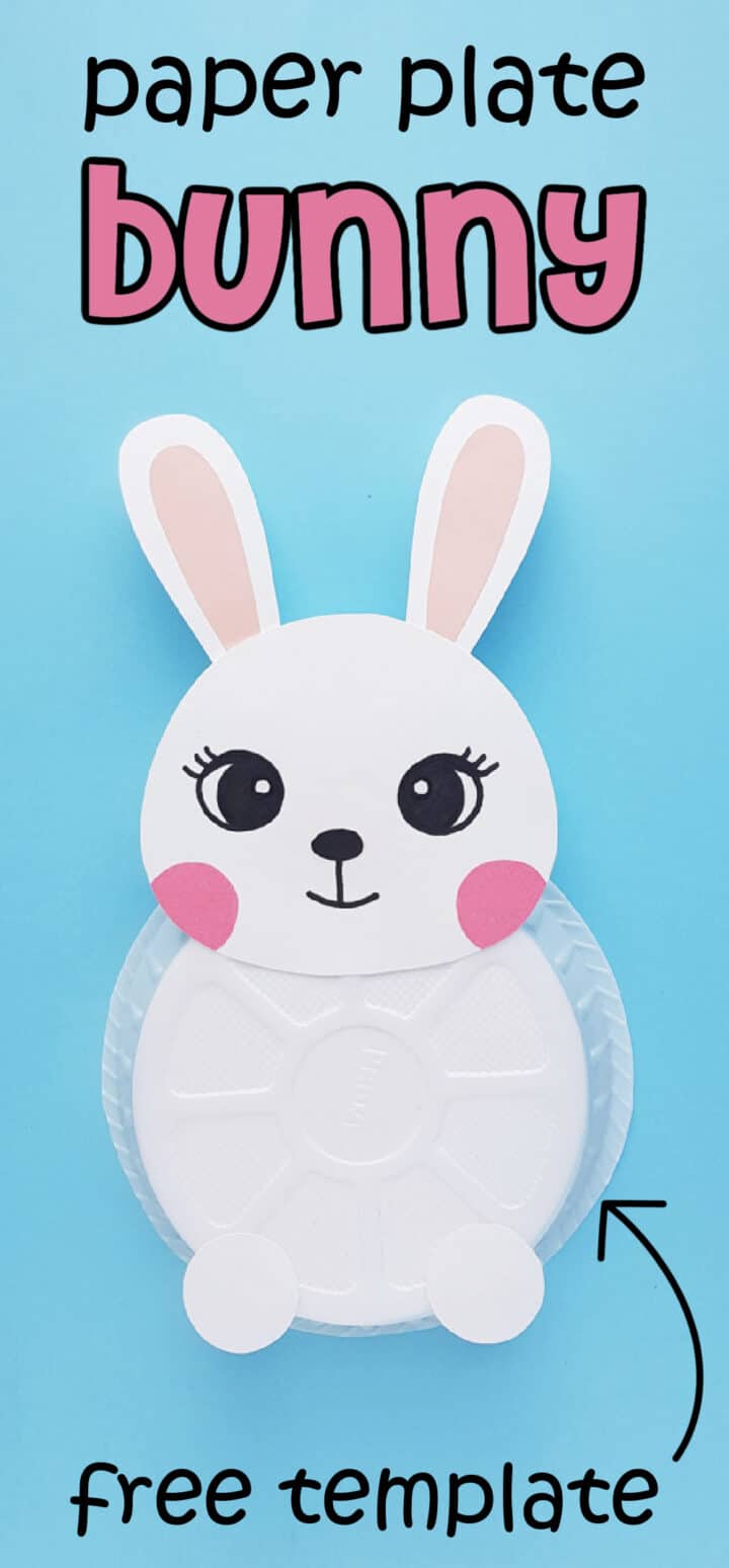 Easy Paper Plate Bunny Craft For Kids - Made with HAPPY