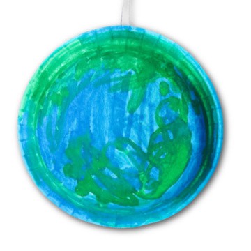 How to Make an Earth Day Paper Plate Globe Craft - Made with HAPPY