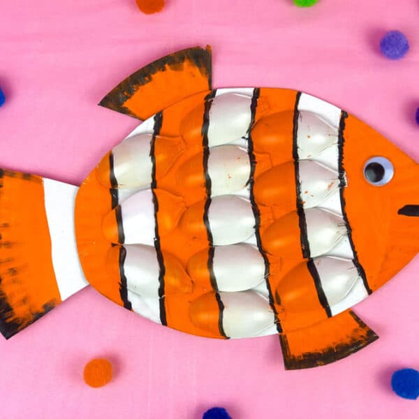 Paper Plate Fish Craft For Kid - Made with HAPPY