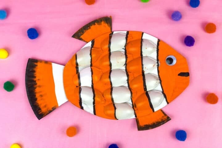 Paper Plate Fish Craft For Kid - Made with HAPPY