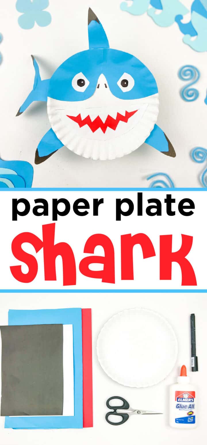 Paper Plate Shark Craft - Made with HAPPY