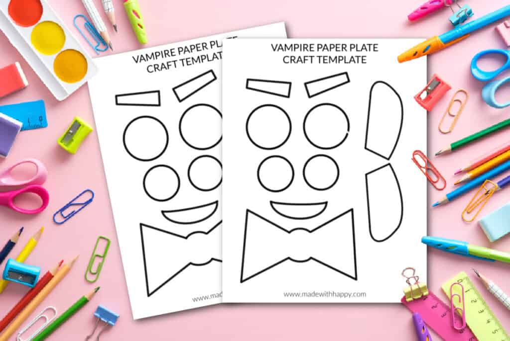 Halloween Paper Plate Vampire Craft - Made with HAPPY
