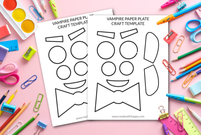 Halloween Paper Plate Vampire Craft - Made with HAPPY