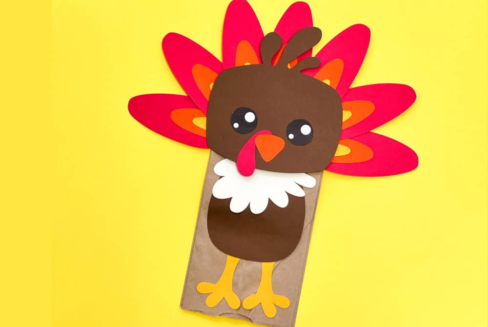 Paper Bag Turkey Craft For Kids - Made with HAPPY