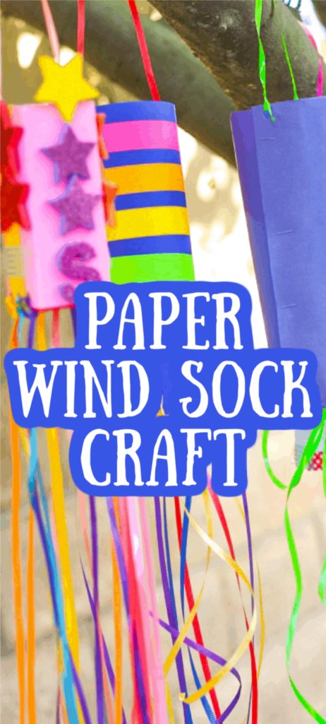 Simple Paper Wind Sock Craft - Camping Kids Crafts