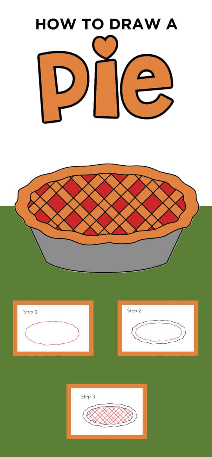 How To Draw a Pie Easy Step-By-Step Guide - Made with HAPPY