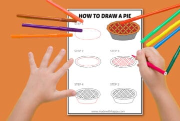 How To Draw a Pie Easy Step-By-Step Guide - Made with HAPPY