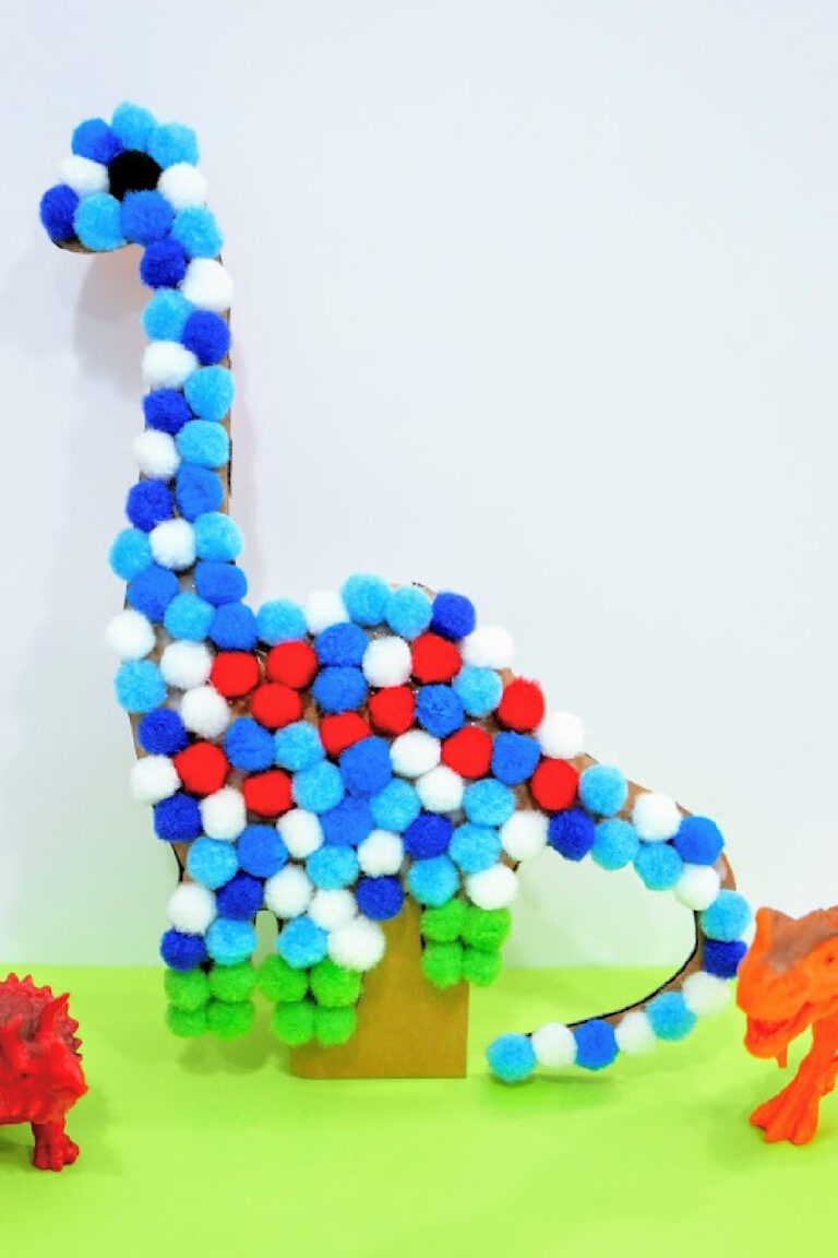 Free Printable Dinosaur Coloring Page - Made with HAPPY