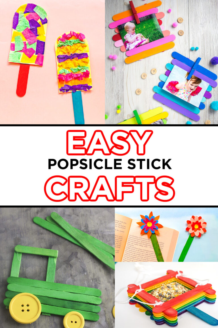 45+ Easy Popsicle Stick Crafts For Kids - Made with HAPPY